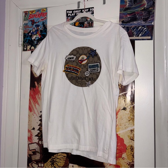 Coach | Tops | Coach X Marvel Textured Graphic Tshirt | Poshmark